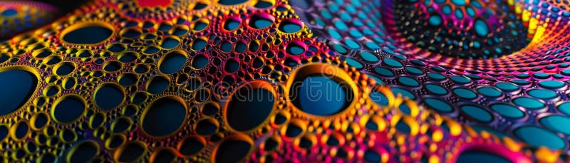 Closeup Noblur 3D Model Abstract Art of Psychedelic Visual of Swirling ...