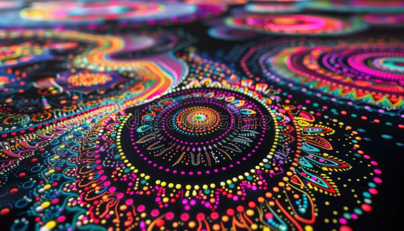 Closeup Noblur 3D Model Abstract Art of Psychedelic Visual of Swirling ...