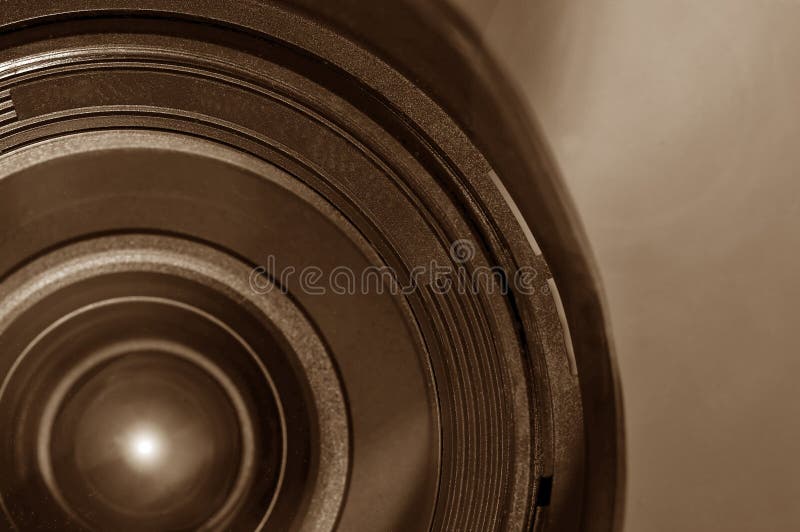 Closeup of a Normal lens stock photo. Image of equipment - 153249318