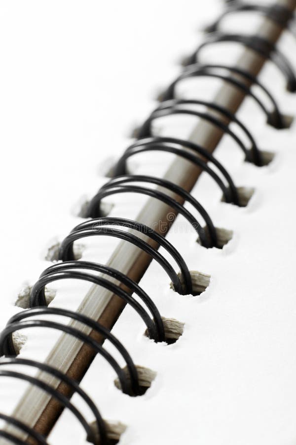 Coil Binding Close-up stock photo. Image of paper, binding - 6933646