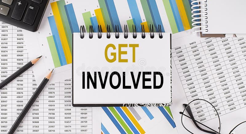 Text GET INVOLVED on the Envelope on the Keyboard Stock Photo - Image ...