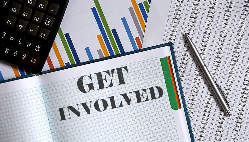 Text GET INVOLVED on the Envelope on the Keyboard Stock Photo - Image ...