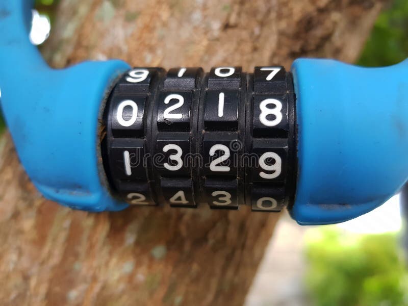 Combination lock stock photo. Image of closeup, metal - 190694072