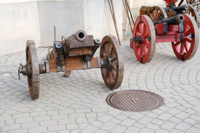 Closeup of Old Cannons. Historical Artillery Stock Photo - Image of ...