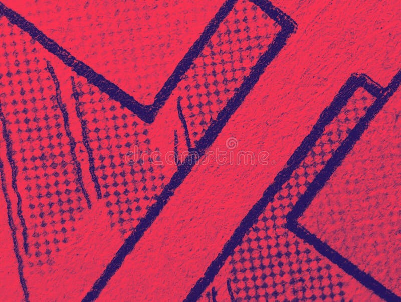 Closeup of an Old Comic Book Page with Dot Printing Pattern and Red ...