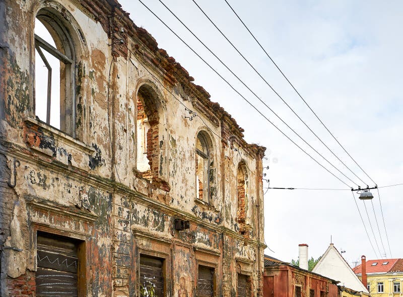 Old damaged building stock image. Image of damage, collapse - 104521071