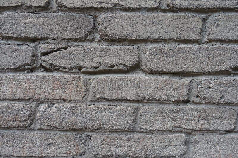 Closeup of Old Gray Brick Wall (front View Stock Image - Image of ...