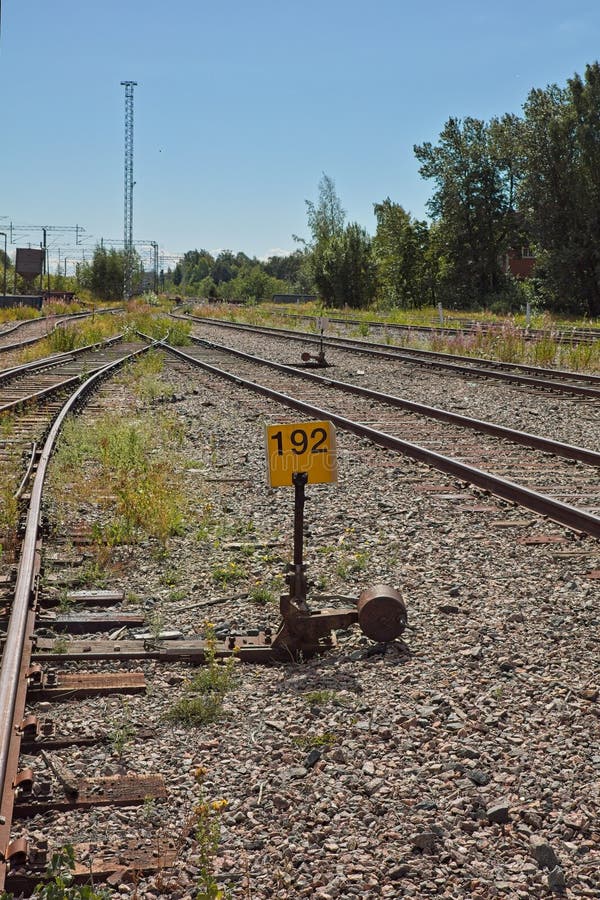 Manual railway switch. stock image. Image of transportation - 349692661
