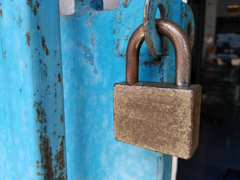 Closeup Old Master Key and Rusty Lock. Stock Photo - Image of padlock ...