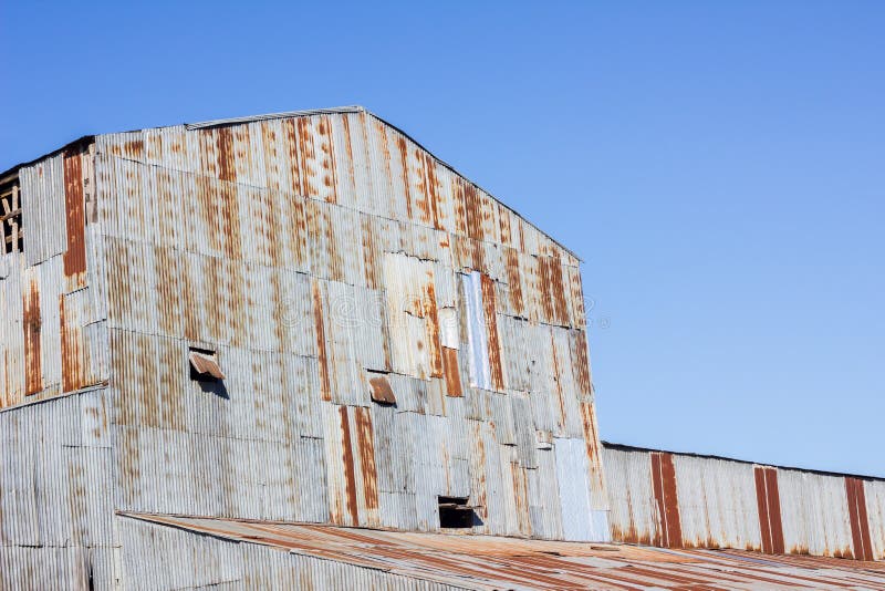 Closeup Old Mill Made of Rusty Galvanized Iron Stock Photo - Image of ...