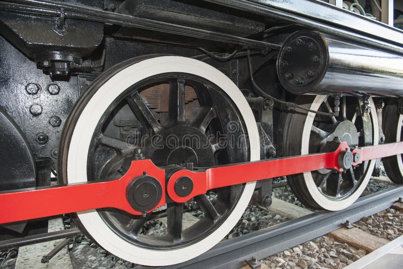 Closeup of Old Railway Train Wheels Stock Image - Image of white ...