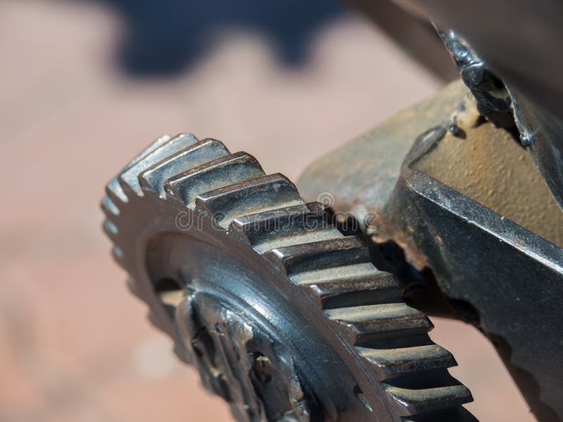 Closeup of an Old Rusty Big Gear from a Mechanism_ Stock Image - Image ...