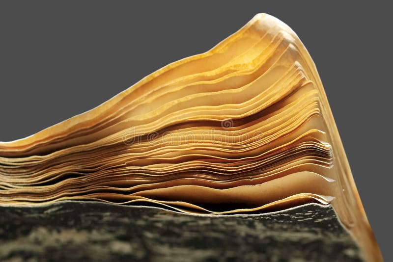 Closeup of an Old Rusty Open Book Stock Photo - Image of document ...