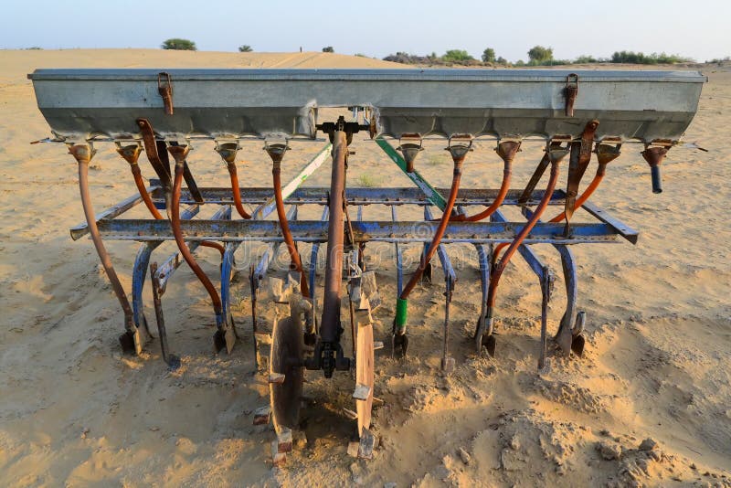 Closeup of Old Seed Planter Machine Stock Photo - Image of wheel ...