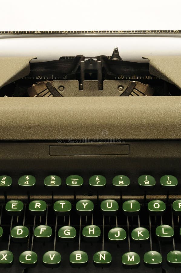 Closeup of Old Typewrite Circa 1950s Stock Photo - Image of ...