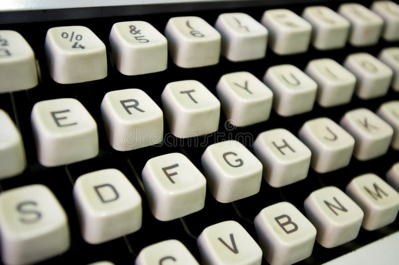 Closeup of an Old Typewriter Keyboard Stock Photo - Image of historical ...