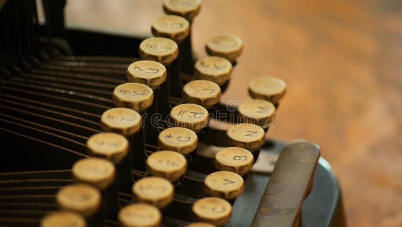 Closeup Of Old Typewriter Keys Stock Image - Image of keys, keyboard ...
