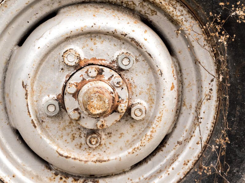 Closeup Old Wheel Mag Alloy , Rusty, Dirty Stock Photo - Image of ...