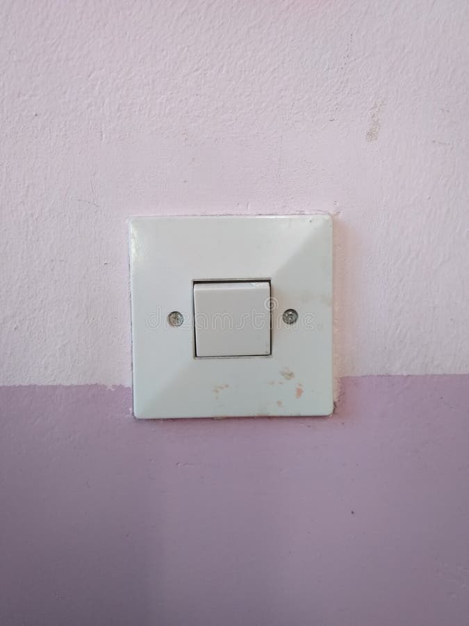 Closeup of an Old White Light Switcher Stock Photo - Image of switcher ...