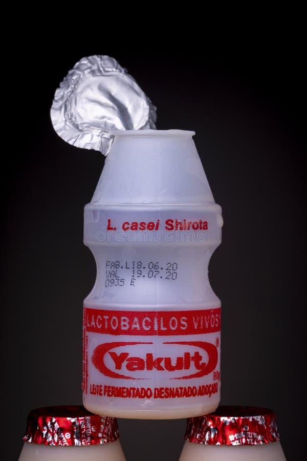 Row of Yakult Health Drink in Package Editorial Photo - Image of ...