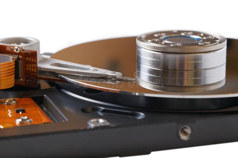 Closeup of an Opened Hard Disk Drive (HDD) Stock Image - Image of ... Closeup of an Opened Hard Disk Drive (HDD) Stock Image - Image of ...