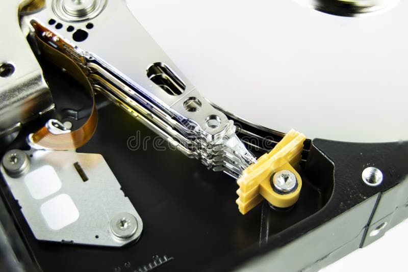 Closeup of Optical Reader and Discs in Computer Hard Drive Stock Photo ...