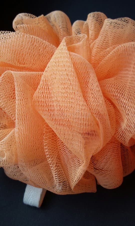 Orange Bath Sponge Texture. Closeup of a Bath Sponge. Stock Photo ...