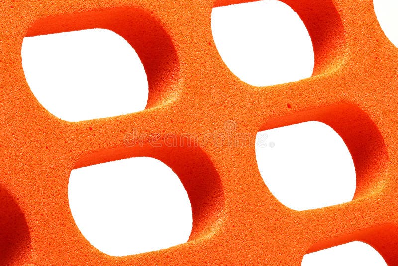 Abstract Orange Foam Packaging Material Stock Photo - Image of closeup ...