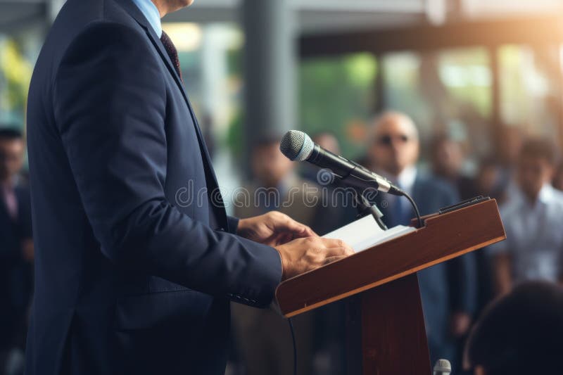 Organization Representative Speaking. AI Generated Stock Illustration ...