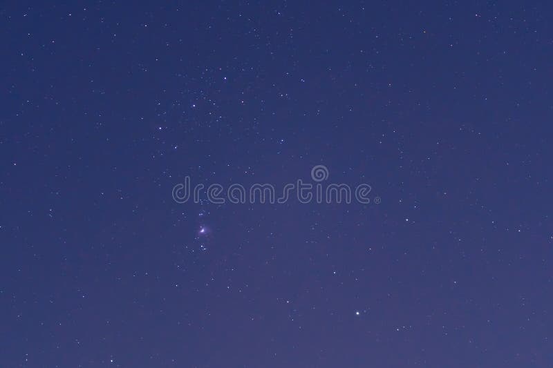 Closeup with Orion Constellation on a Night Starry Sky, Night Natural ...