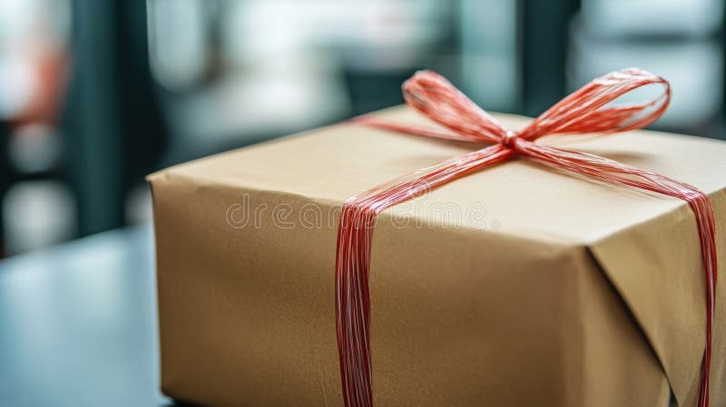 A Closeup of a Package Being Sealed by an Automated Wrapping Machine ...