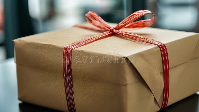 A Closeup of a Package Being Sealed by an Automated Wrapping Machine ...