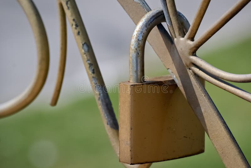 Closeup of a padlock stock image. Image of locked, closed - 80190943