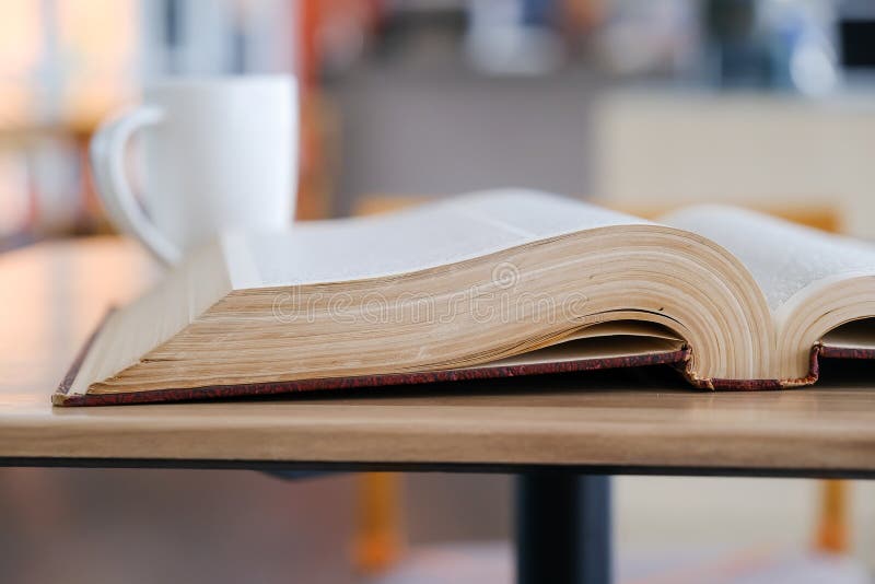 Close Up Paper Layers of Book on the Table Stock Image - Image of paper ...
