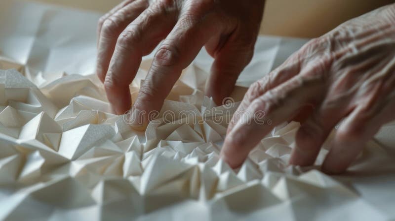 A Closeup of a Paper Model in the Process of Being Folded the Creators ...