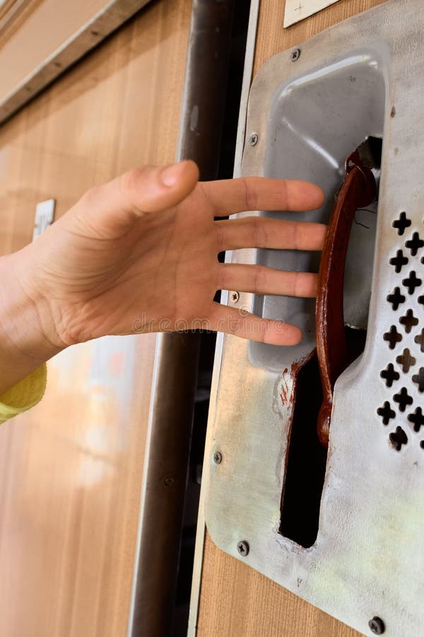 Passenger Pulling Stop-cock Stock Photo - Image of lever, danger: 115813816