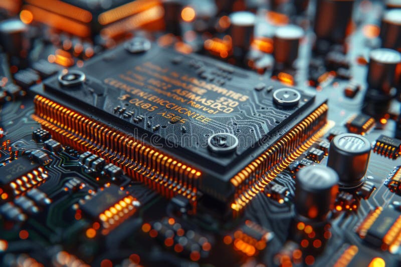 Closeup of a Passive Circuit Component on a Motherboard Stock Image ...