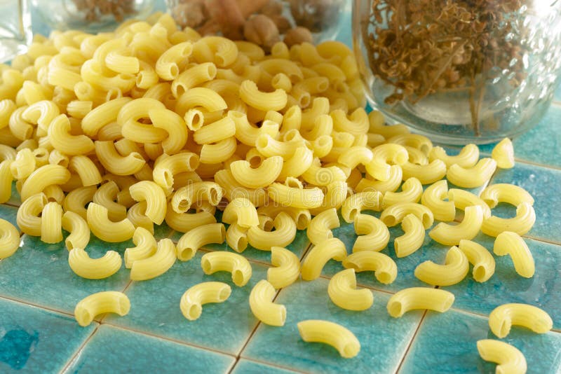 Closeup Pasta Texture Background. Staple Food of Traditional it Stock ...