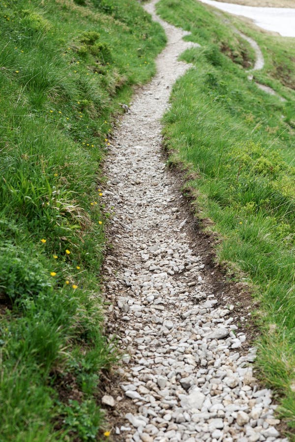 Closeup of Path for Pedestrians with Bright Pebbles Stock Photo - Image ...