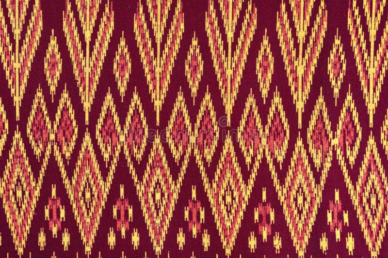 Closeup Pattern Texture of General Traditional Thai Style Native ...