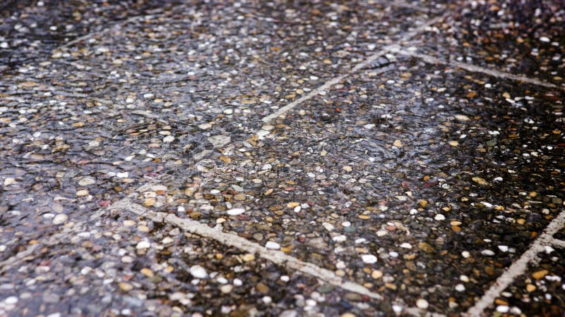 Closeup of Pavement in the Rain Stock Photo - Image of rock, outdoor ...