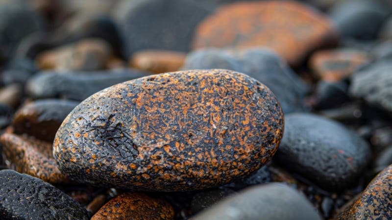 A Closeup of a Pebble Displaying the Tiny Details and Textures that ...