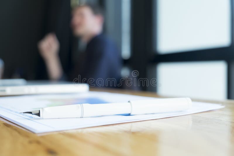Closeup Pen and Blur Background. Stock Photo - Image of closeup ...