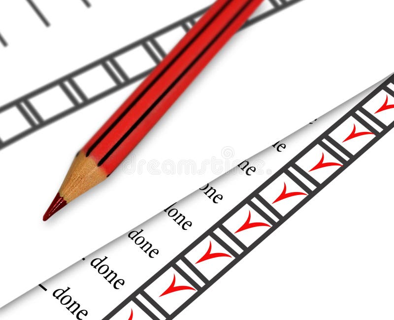 Closeup Pen Marked Done Things Stock Illustration - Illustration of ...
