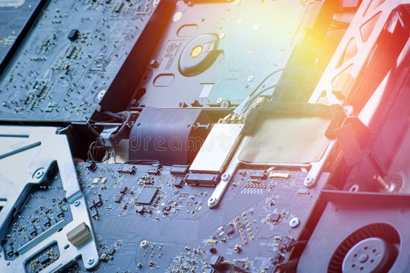 A Closeup of a Personal Computer Board Stock Image - Image of closeup ...