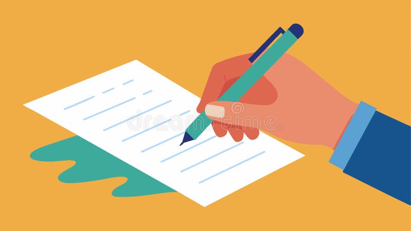 A Closeup of a Persons Hand Writing Down Important Information but they ...