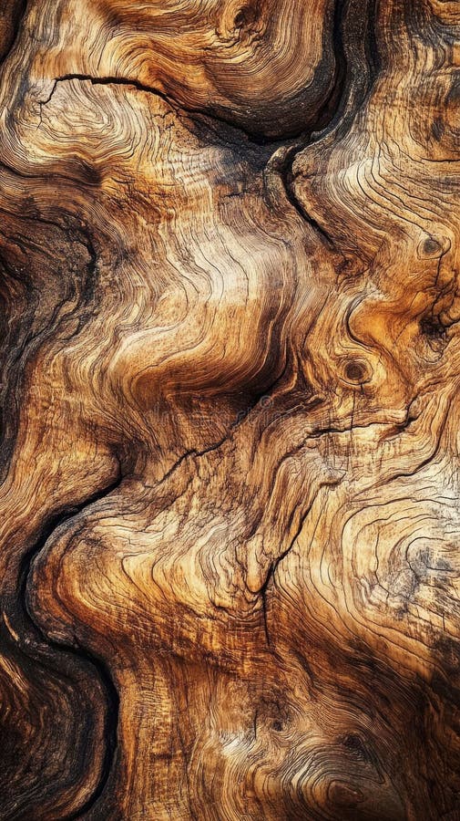 A CloseUp Perspective Featuring the Intricate Organic Wood Texture of ...