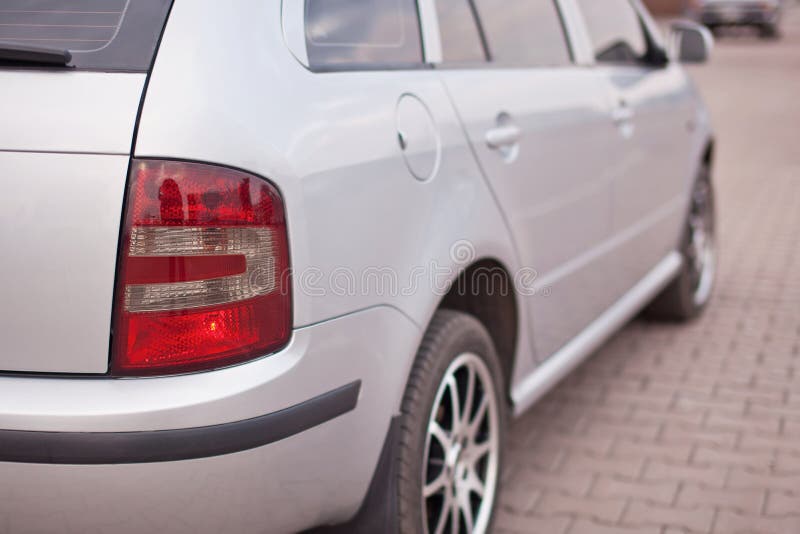 Closeup Photo of a Black Car S Backlight Stock Photo - Image of auto ...