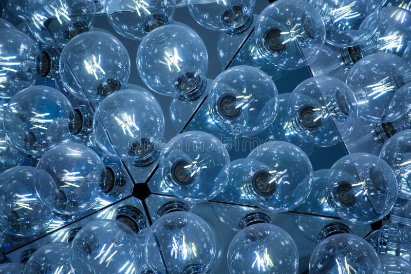 Closeup Photo of Ceiling Lamp with Many Lightbulbs Stock Photo - Image ...