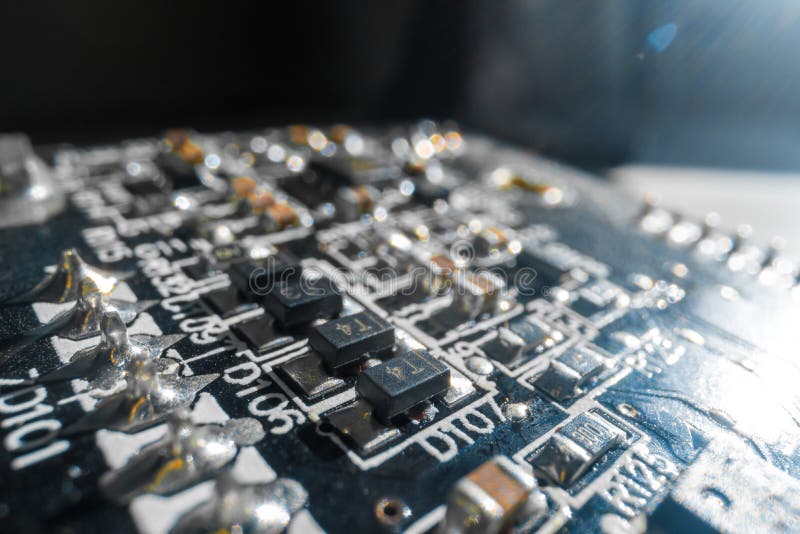 Closeup Photo of Damaged Circuit Board Stock Image - Image of ...